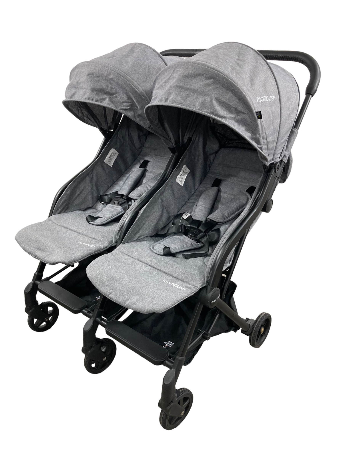 Mompush Lithe Double Stroller, 2021, Grey — GoodBuy Gear