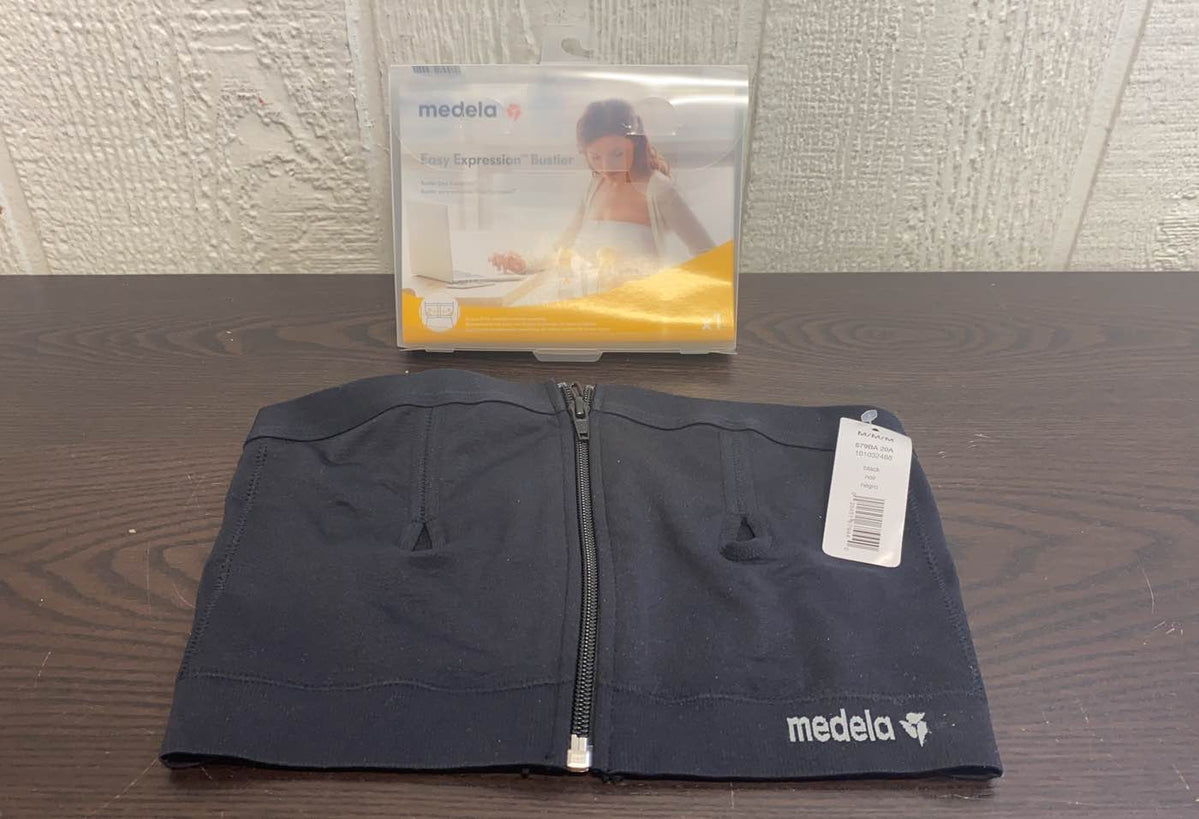 Medela Easy Expression Hands Free Pumping Bra Bustier, Medium, Black ...