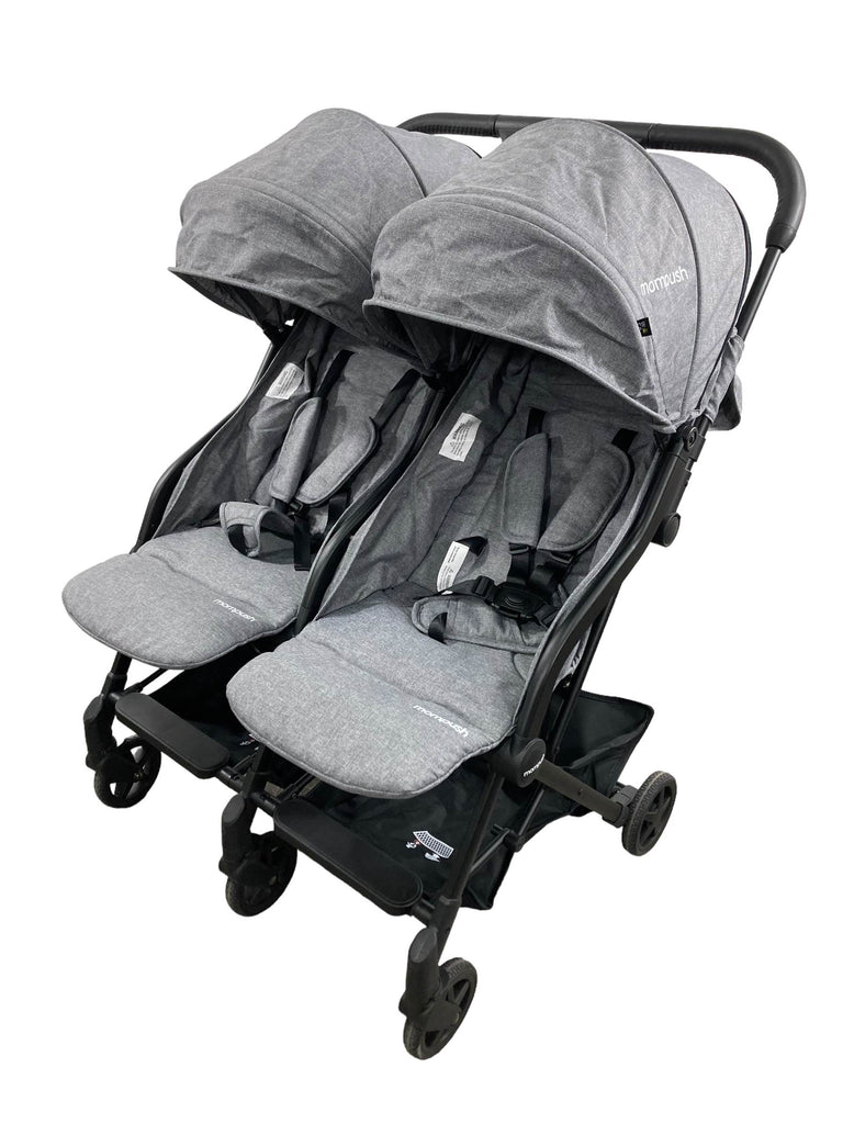 Mompush Lithe Double Stroller, Grey, 2021