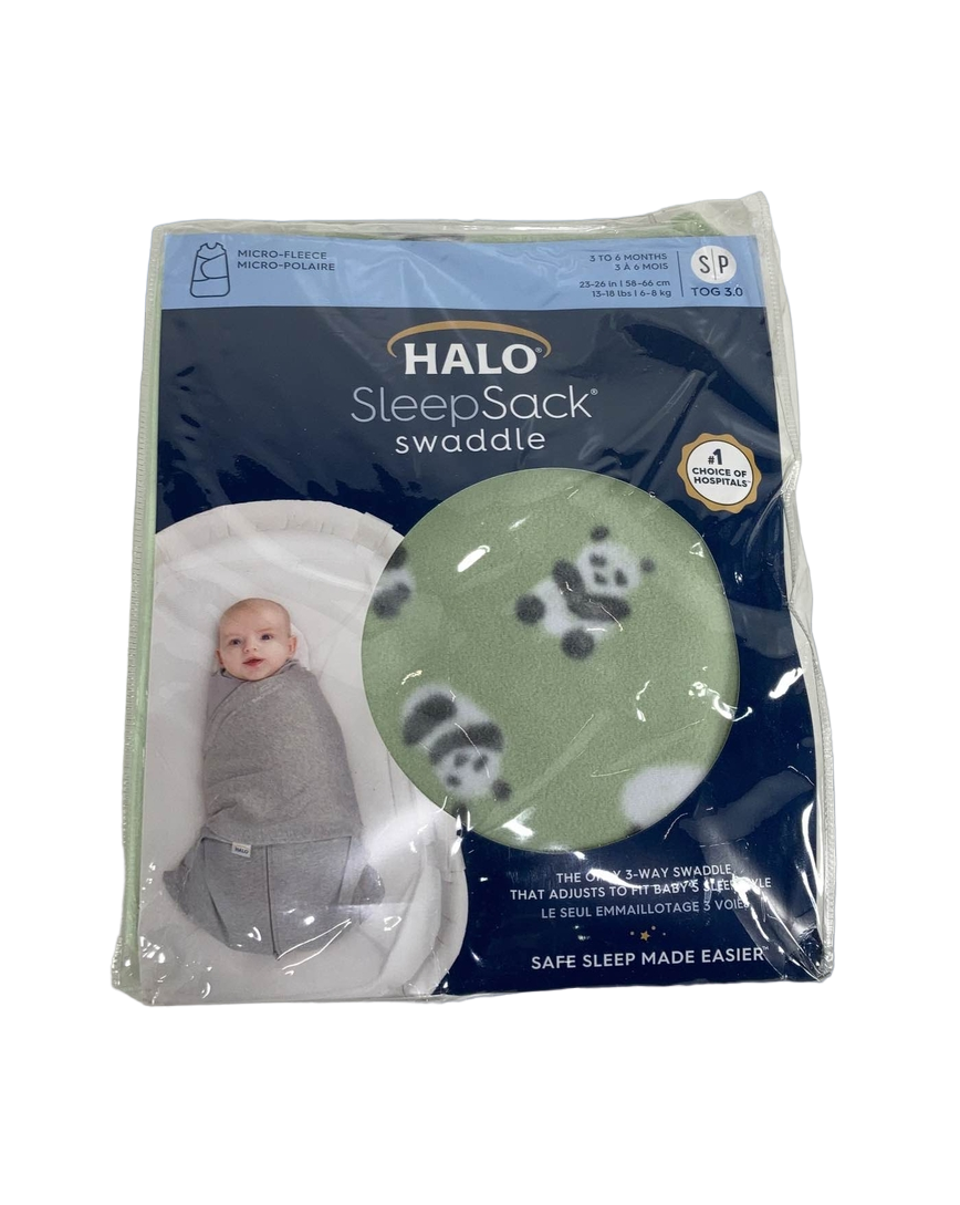 Halo SleepSack Swaddle, S, Cozy Pandas — GoodBuy Gear