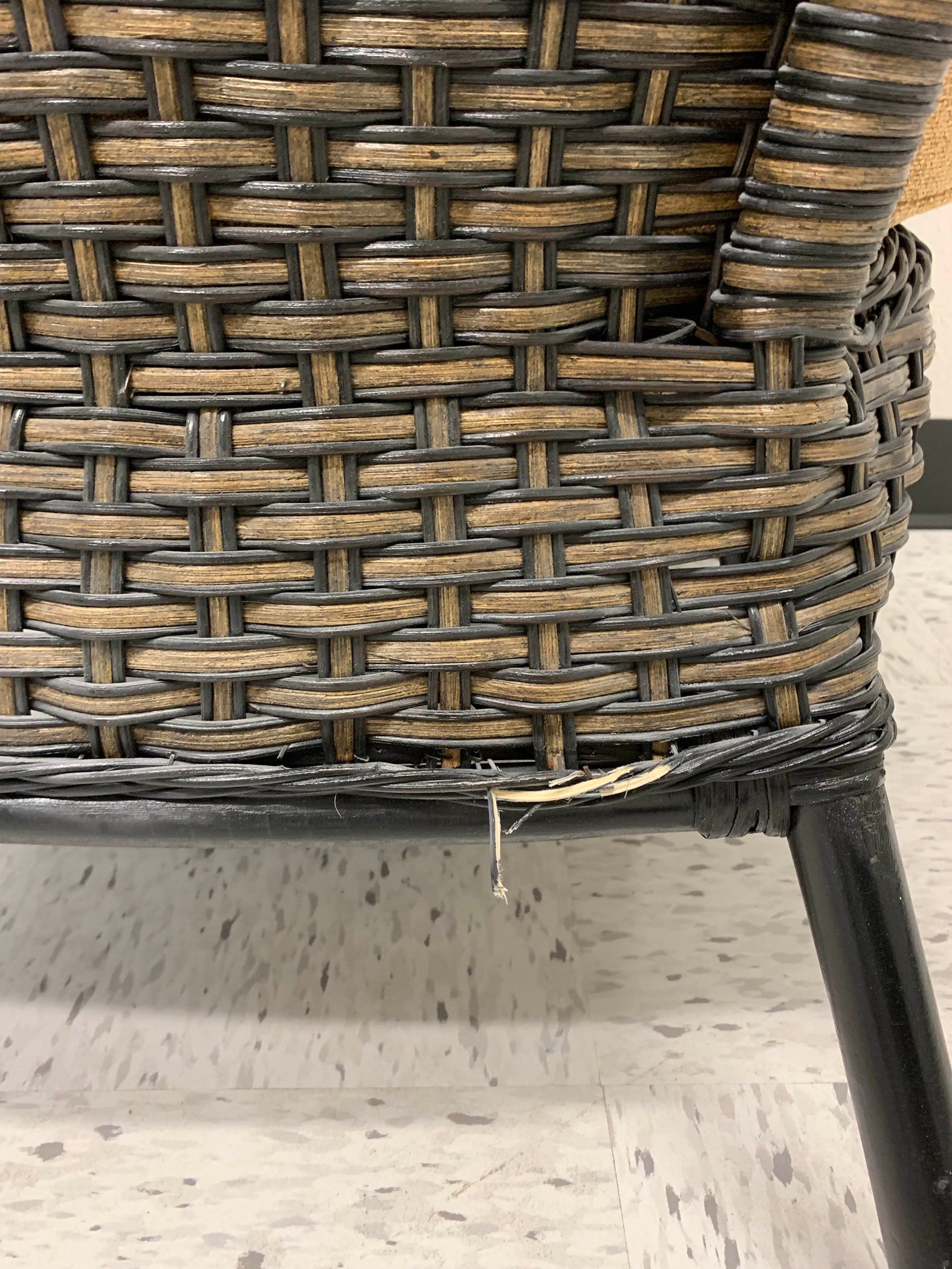 Pier One Wicker Chair and Ottoman — GoodBuy Gear