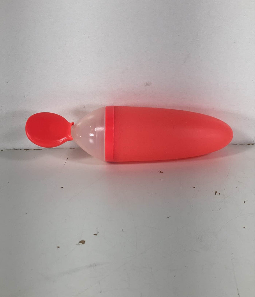 Boon Squirt Silicone Baby Food Dispensing Spoon, Orange