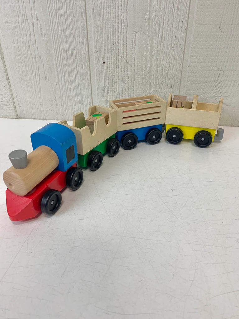 Melissa & Doug Wooden Farm Train Set