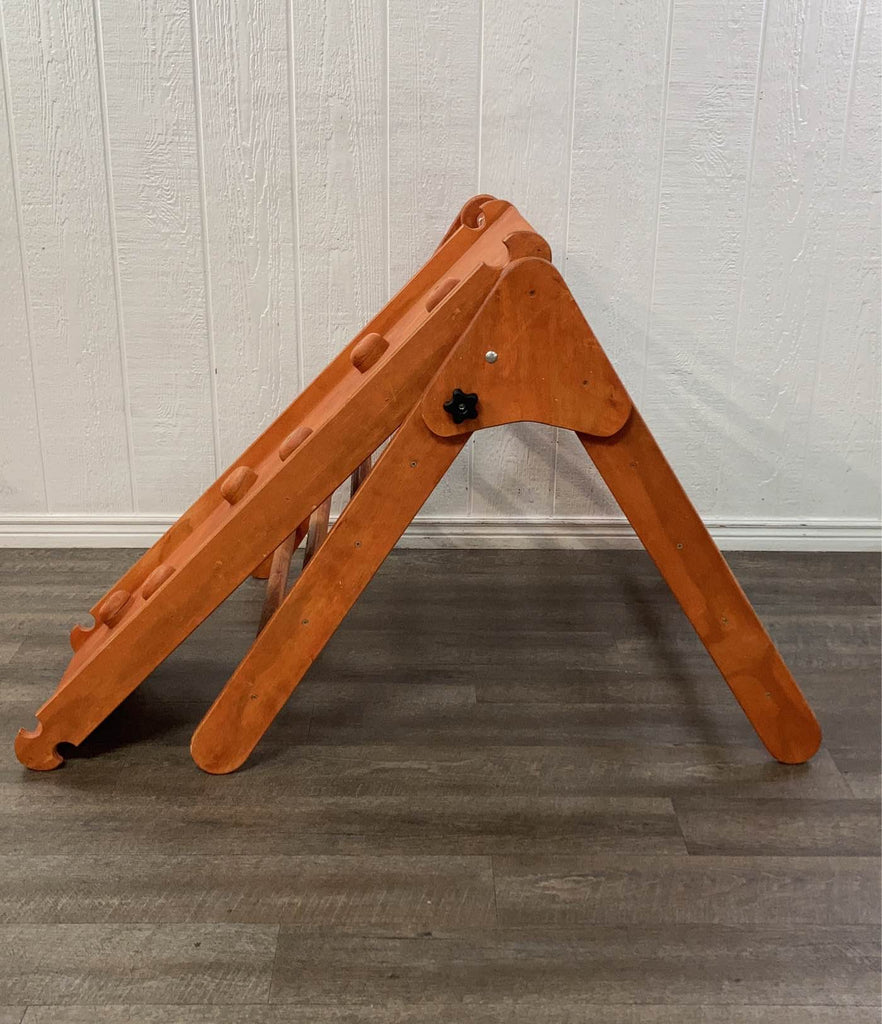 Wooden Triangle Climber And Rock Wall Accessory