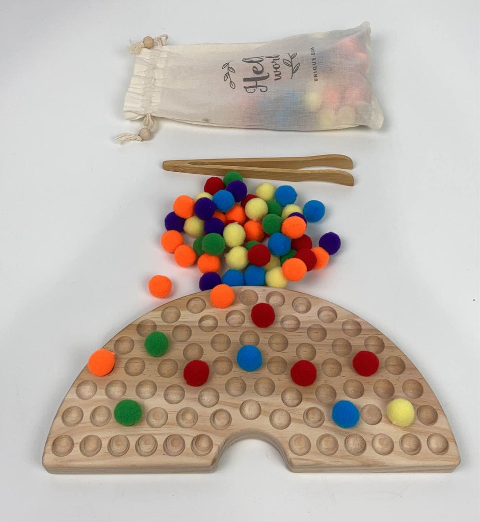 Montessori Rainbow Bead Game