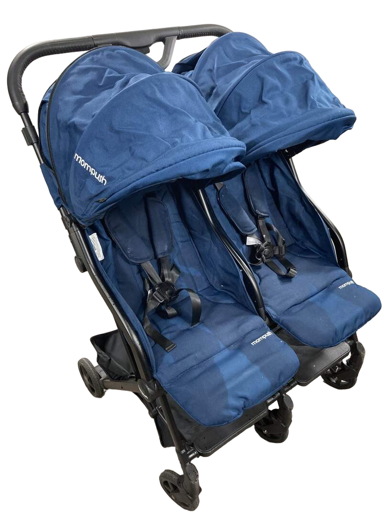 Mompush Lithe Double Stroller, Navy, 2021