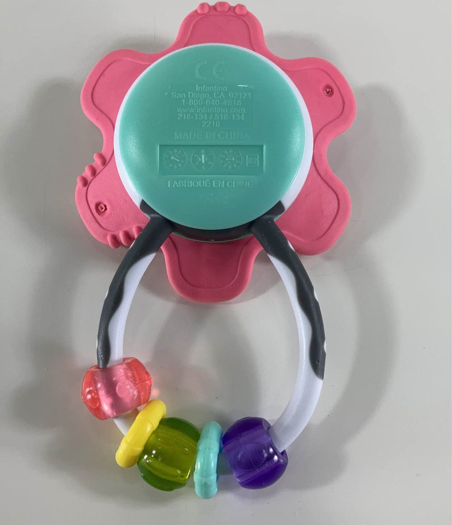 Infantino Spin And Teethe Gummy Flower Rattle