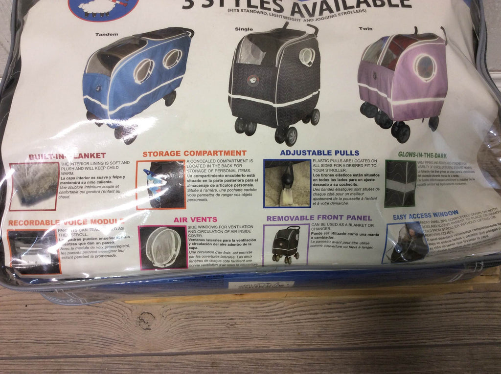 Warm As A Lamb Winter Stroller Coat Cover, Black