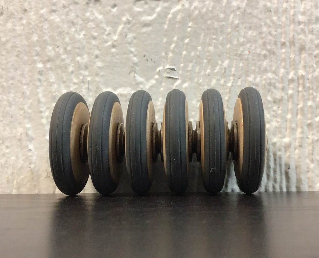 Tegu Magnetic Wooden Wheels Blocks, 6 Pieces