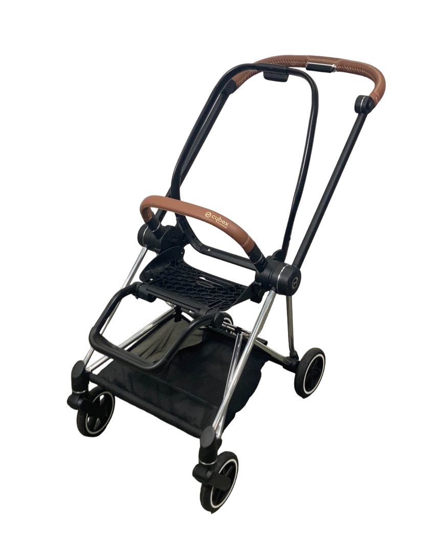 Cybex MIOS Stroller Frame, 2019, Chrome With Brown Details — GoodBuy Gear