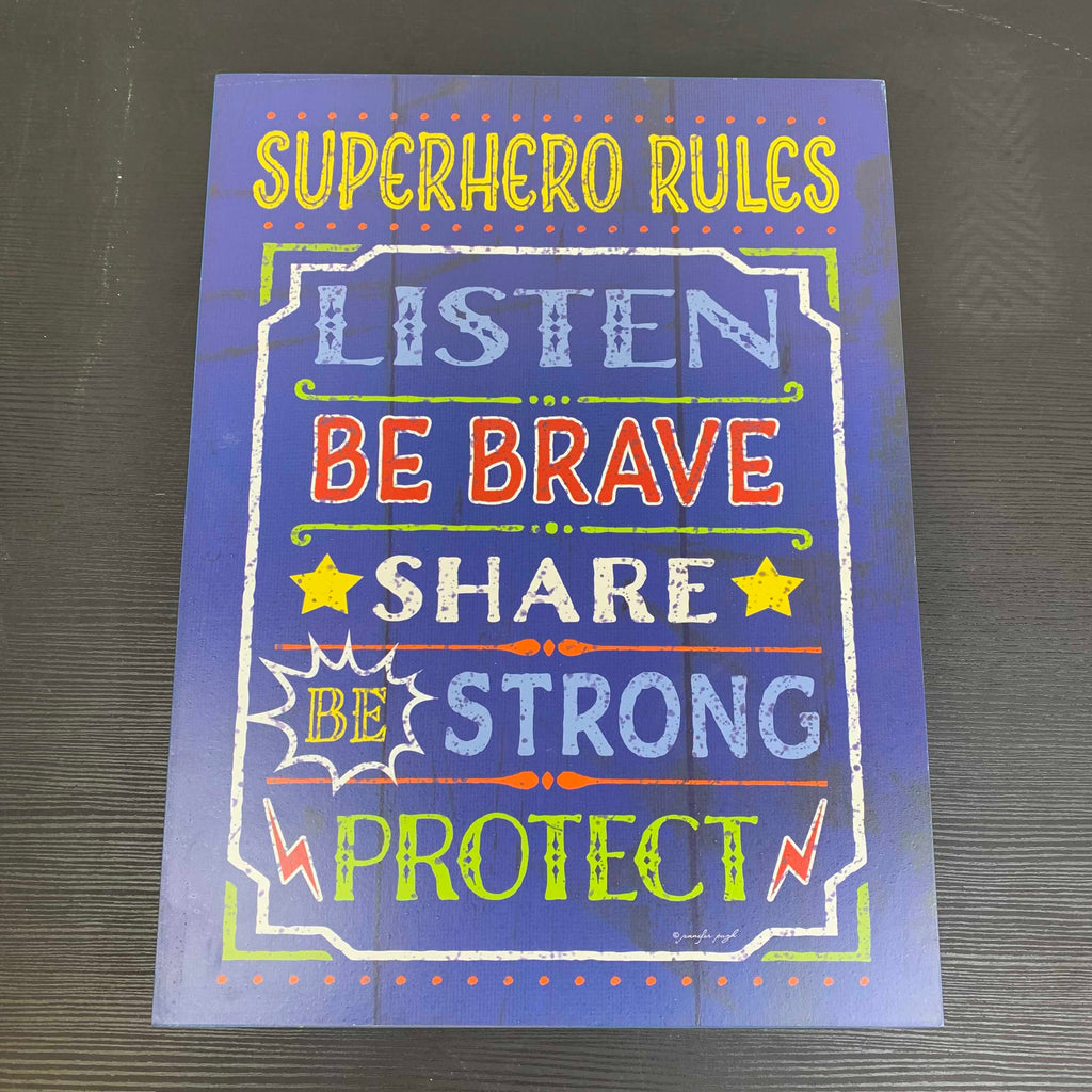 Superhero Rules Wall Decor