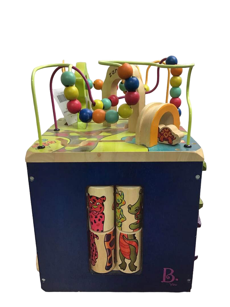 B. toys Zany Zoo Wooden Activity Cube