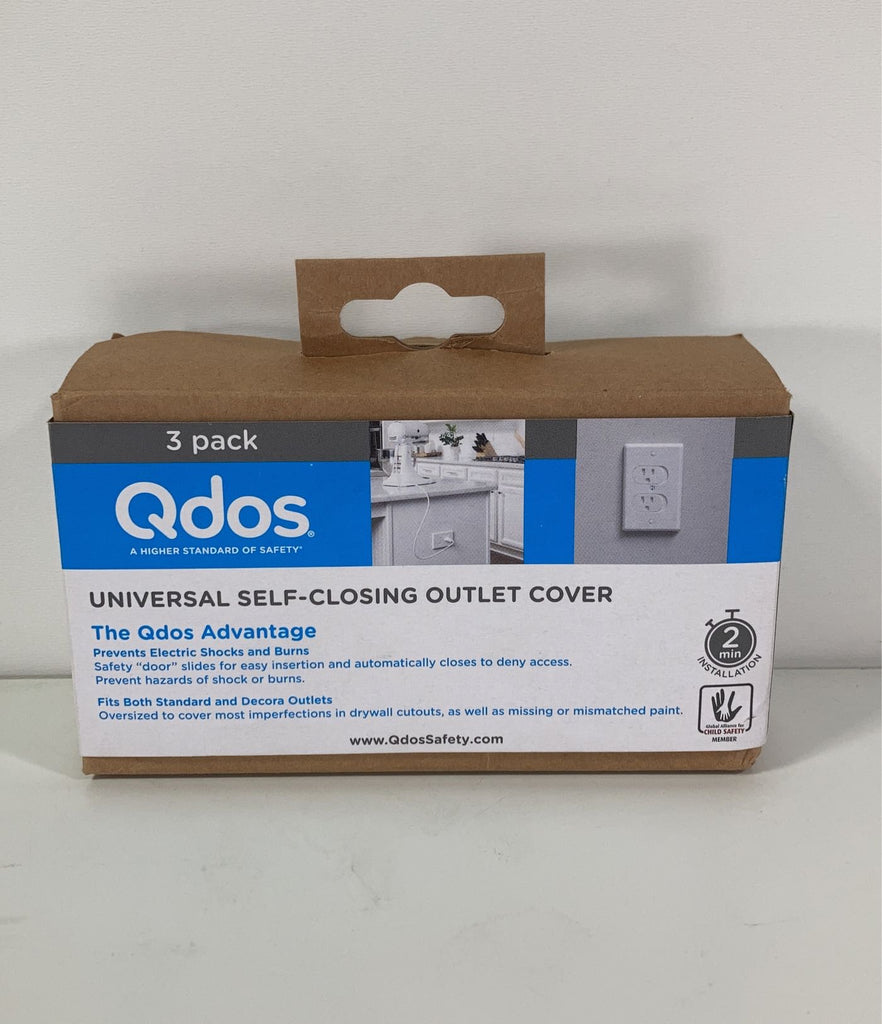 Qdos Self-Closing Outlet Cover, 3 Pack