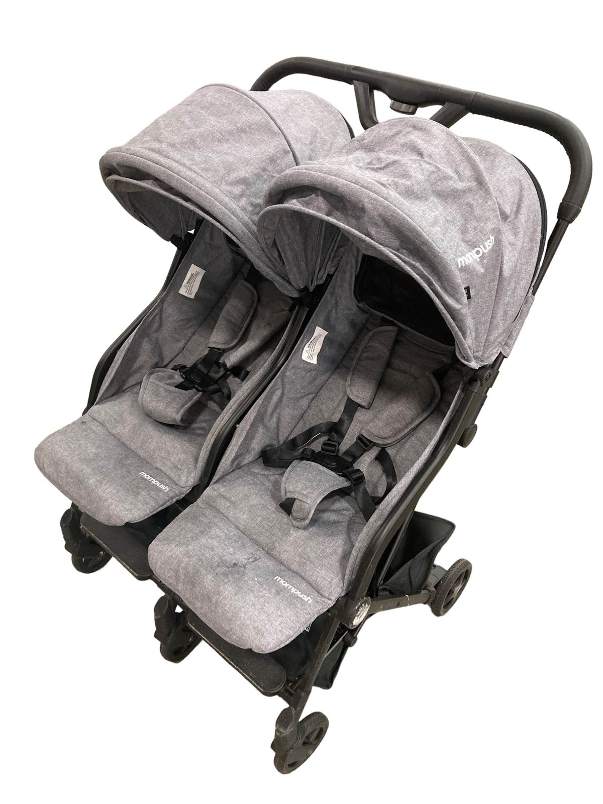 Mompush Lithe Double Stroller, Grey, 2022 — GoodBuy Gear