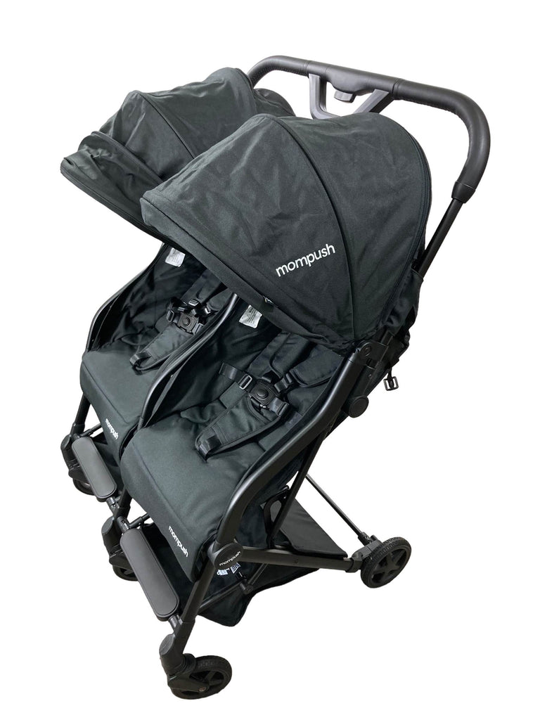 Mompush Lithe Double Stroller, Black, 2021