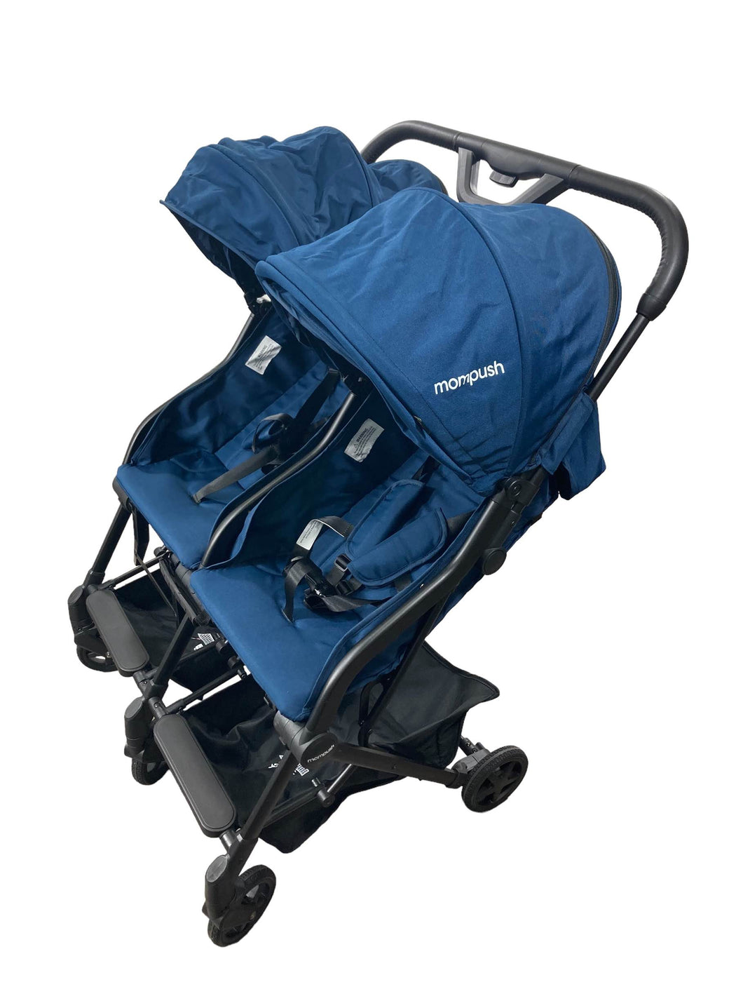 Mompush Lithe Double Stroller, Navy, 2021 — GoodBuy Gear