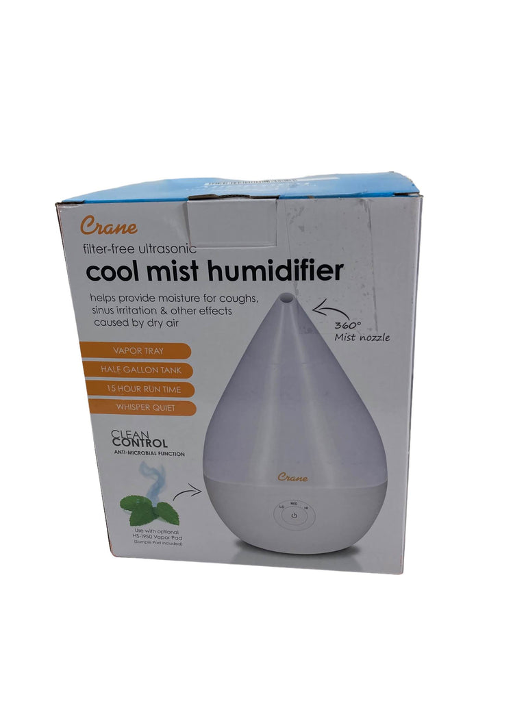 Crane Ultrasonic Cool Mist Humidifier, White