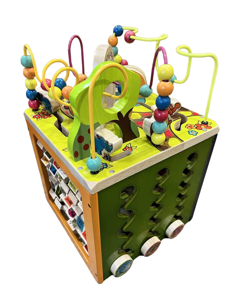 B. toys Zany Zoo Wooden Activity Cube