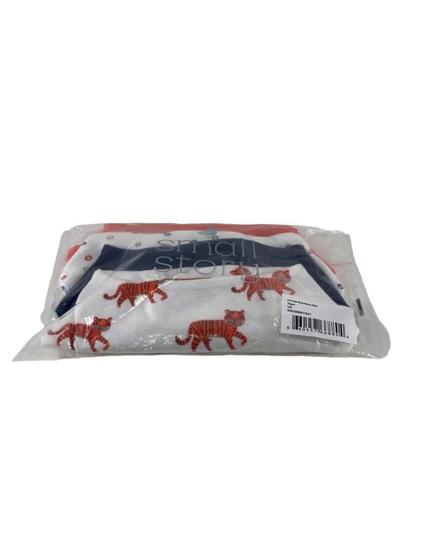 Small Story 4 Pack Burp Cloths, Tiger — GoodBuy Gear