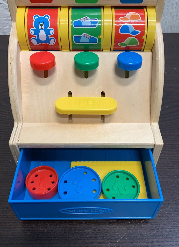 Melissa & Doug Spin And Swipe Wooden Cash Register