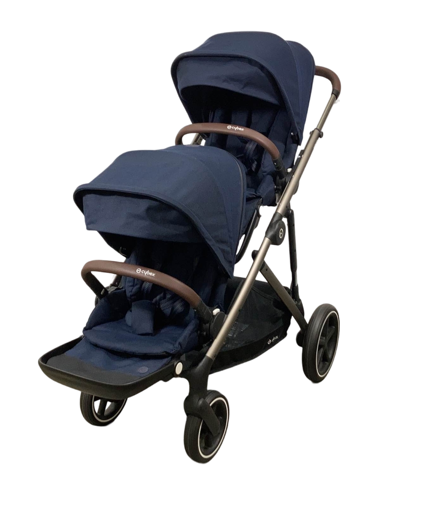 Cybex Gazelle S Double Stroller, 2020, Navy Blue