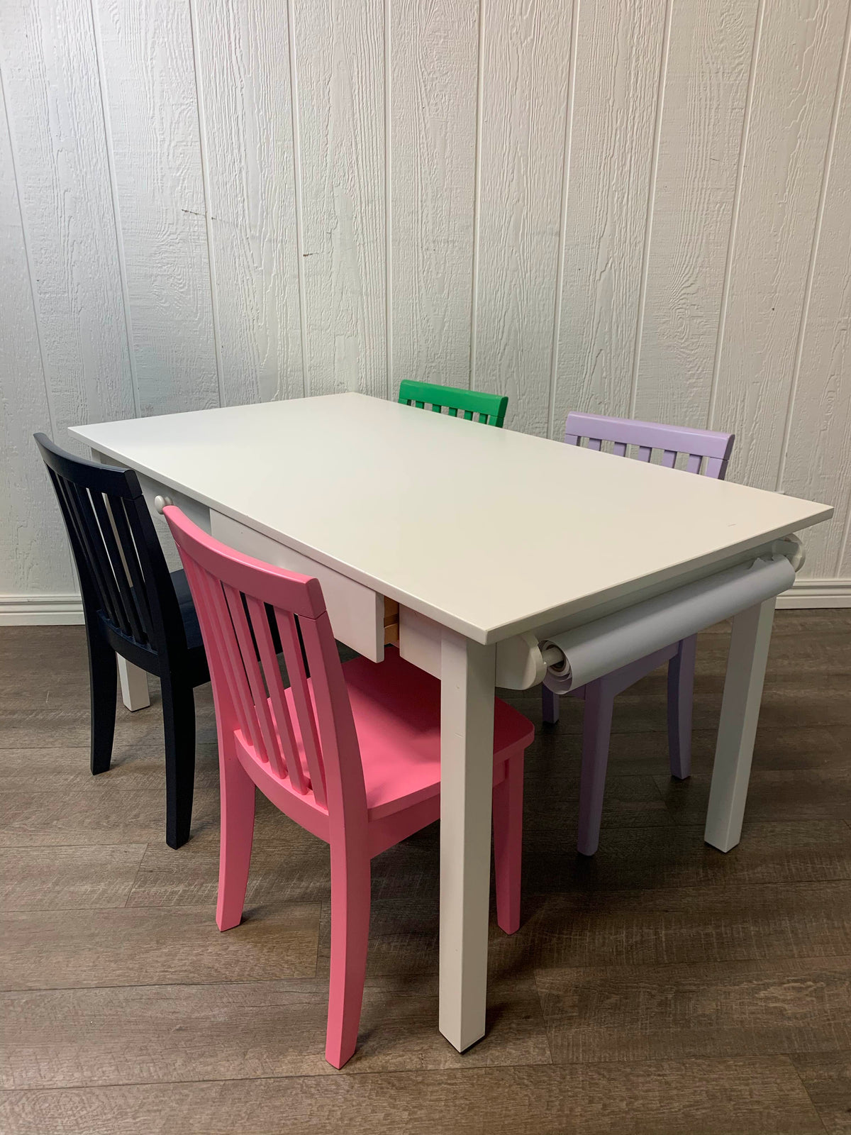 Pottery Barn Kids Carolina Craft Table With Chairs, Simply White ...
