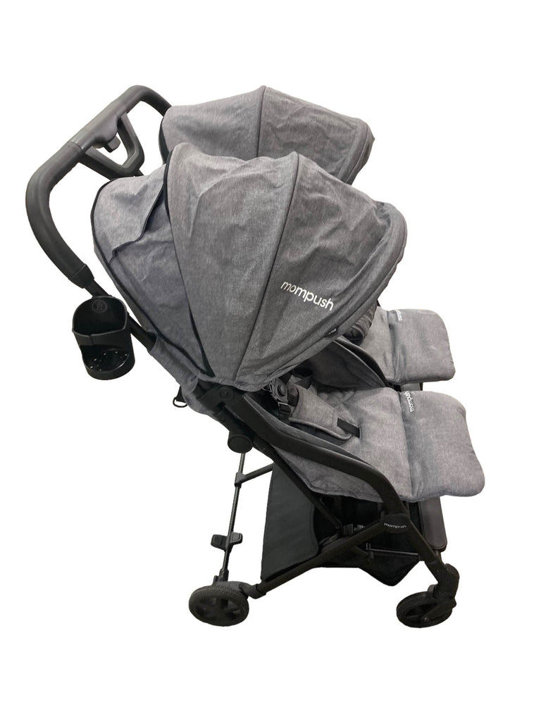 Mompush Lithe Double Stroller, Grey, 2022