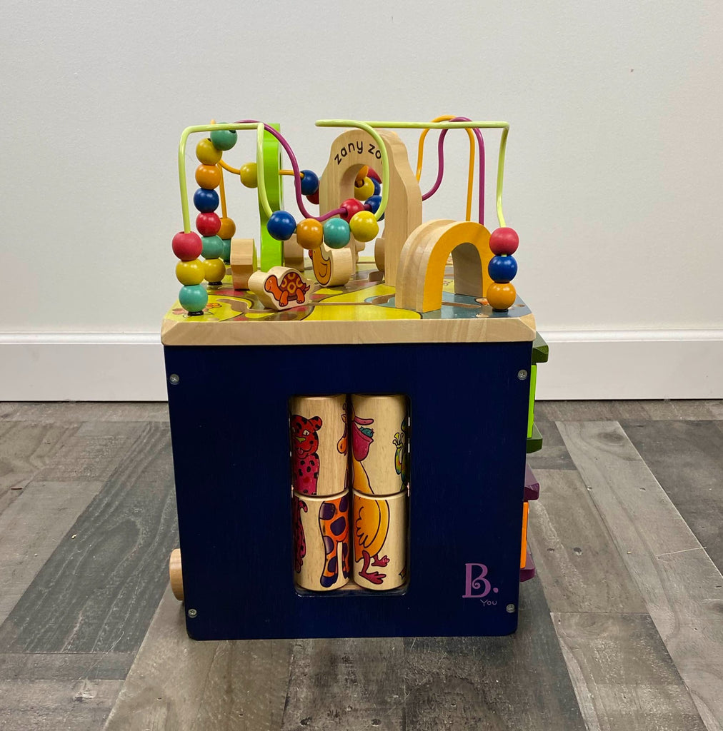 B. toys Zany Zoo Wooden Activity Cube