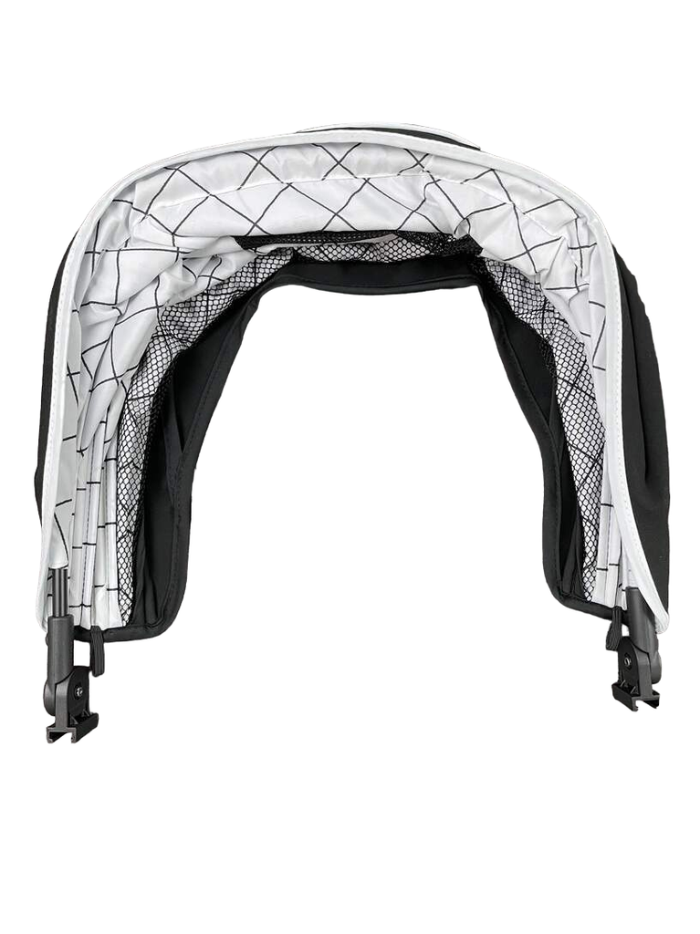 Mockingbird Extendable Canopy with Sunshade, Black, Windowpane