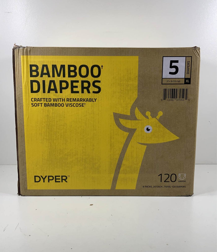 DYPER Bamboo Diapers, XL, 120 Count