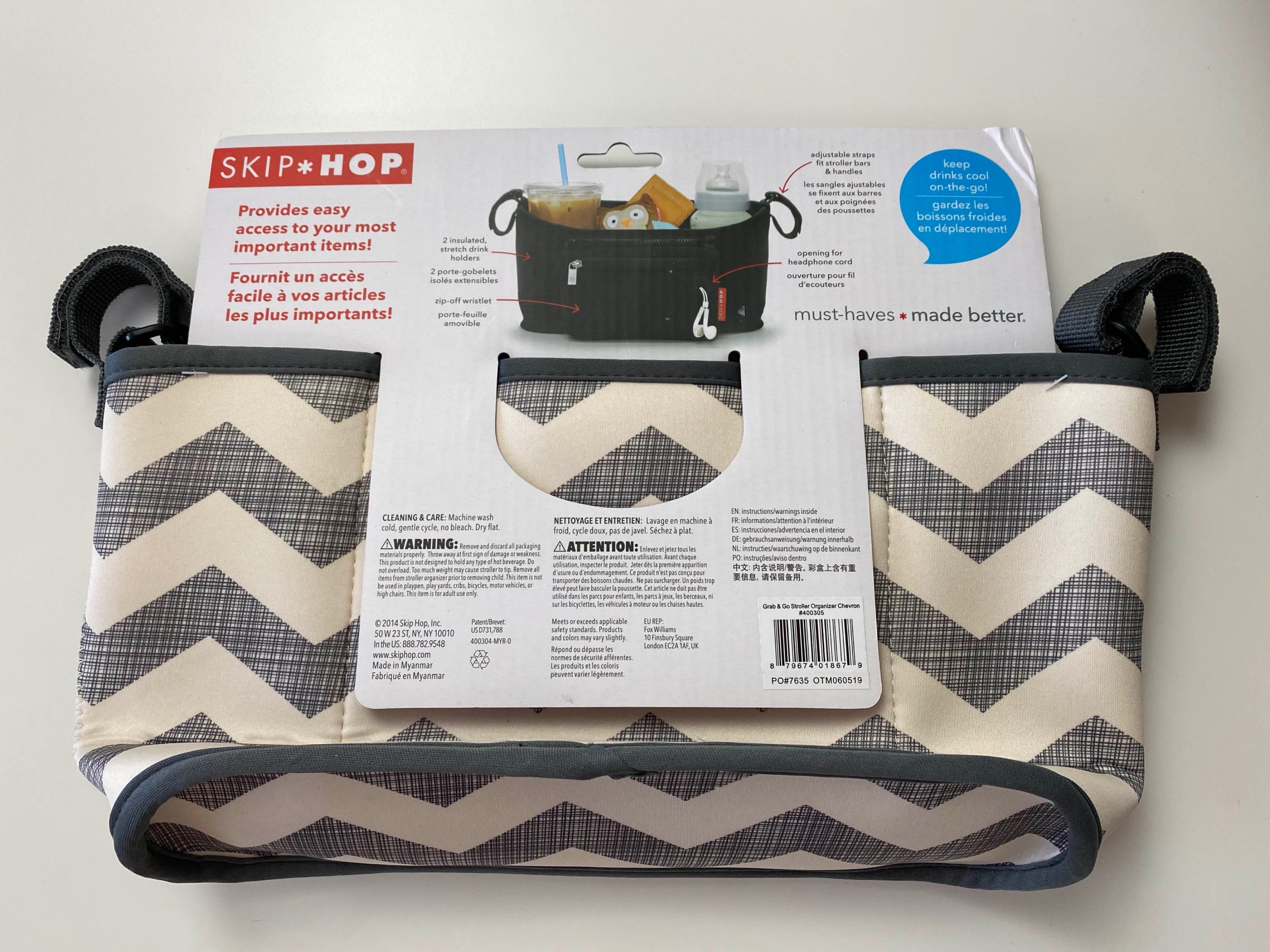 Skip Hop Grab And Go Stroller Organizer, Chevron, Regular — GoodBuy Gear
