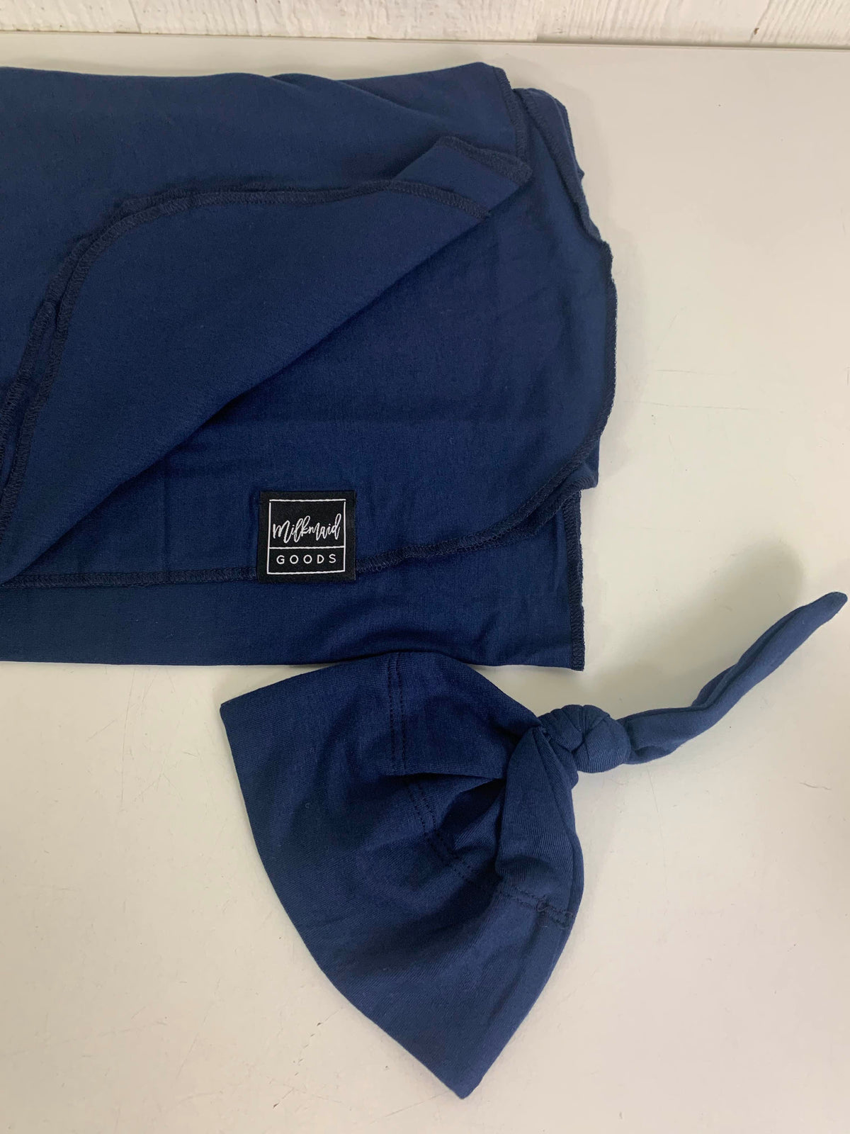 Milkmaid Swaddle And Hat Set, Navy — GoodBuy Gear