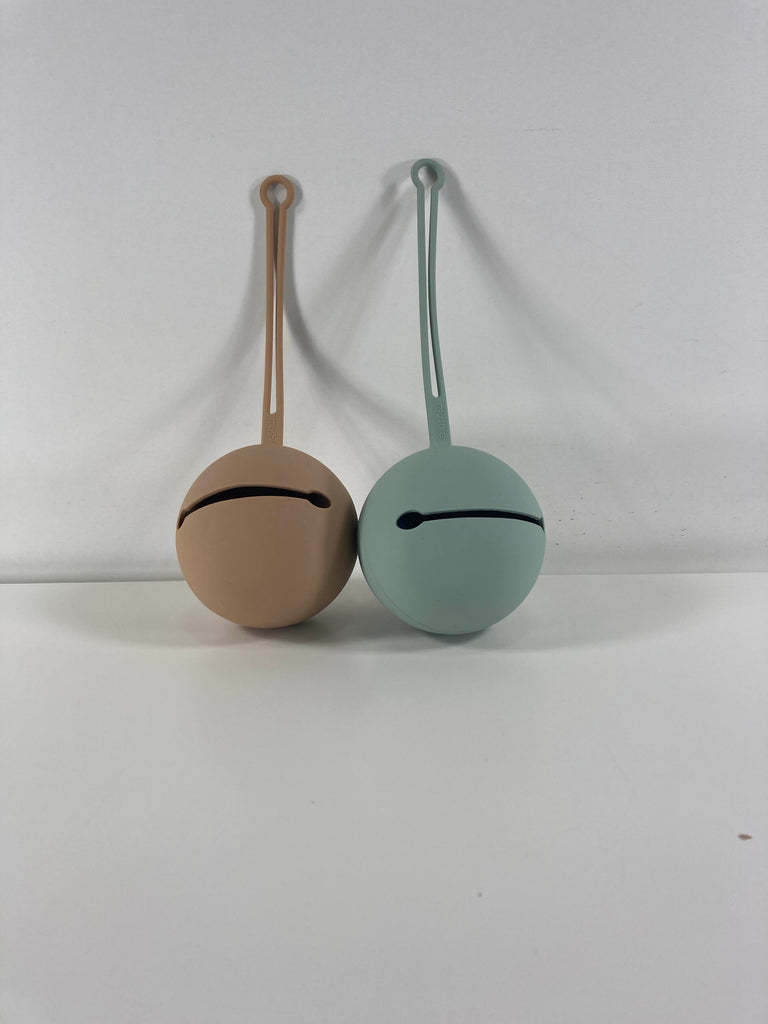 Mushie Silicone Pacifier Holder Case, 2 Pack