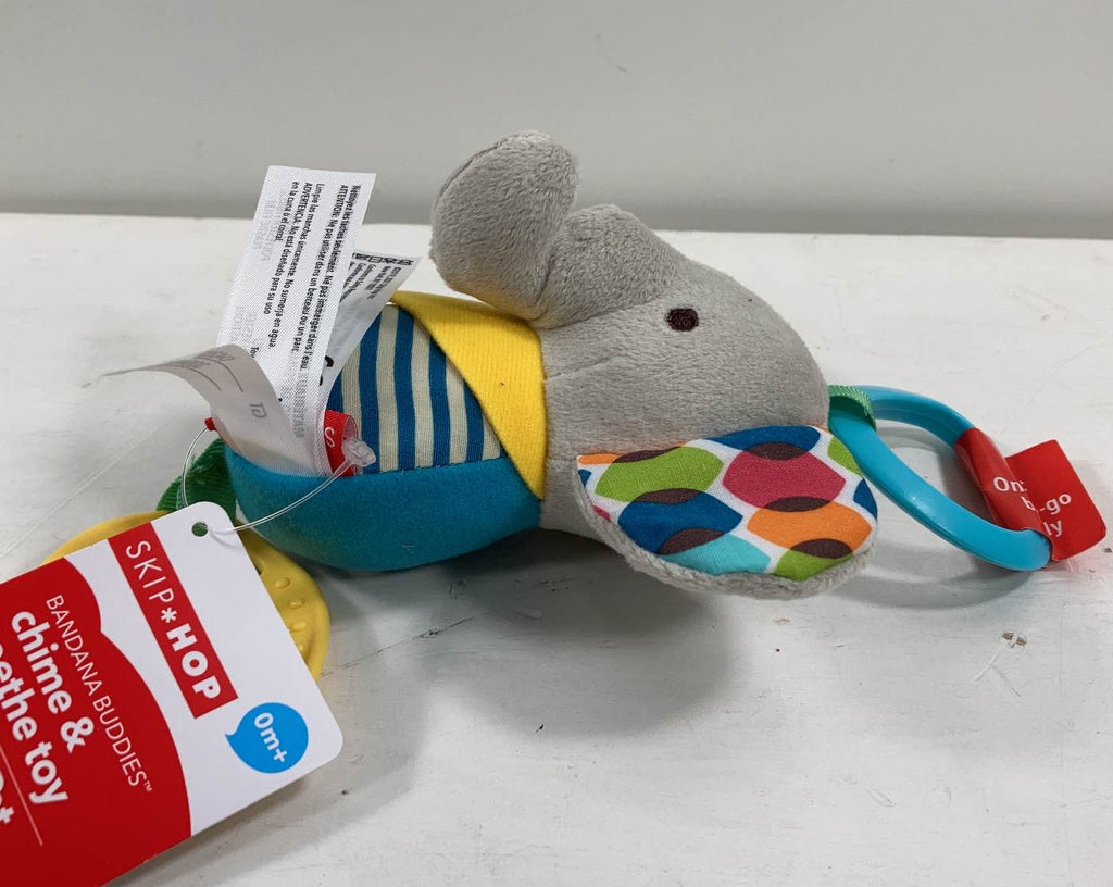 Skip Hop Bandana Buddies Chime And Teethe Toy, Elephant