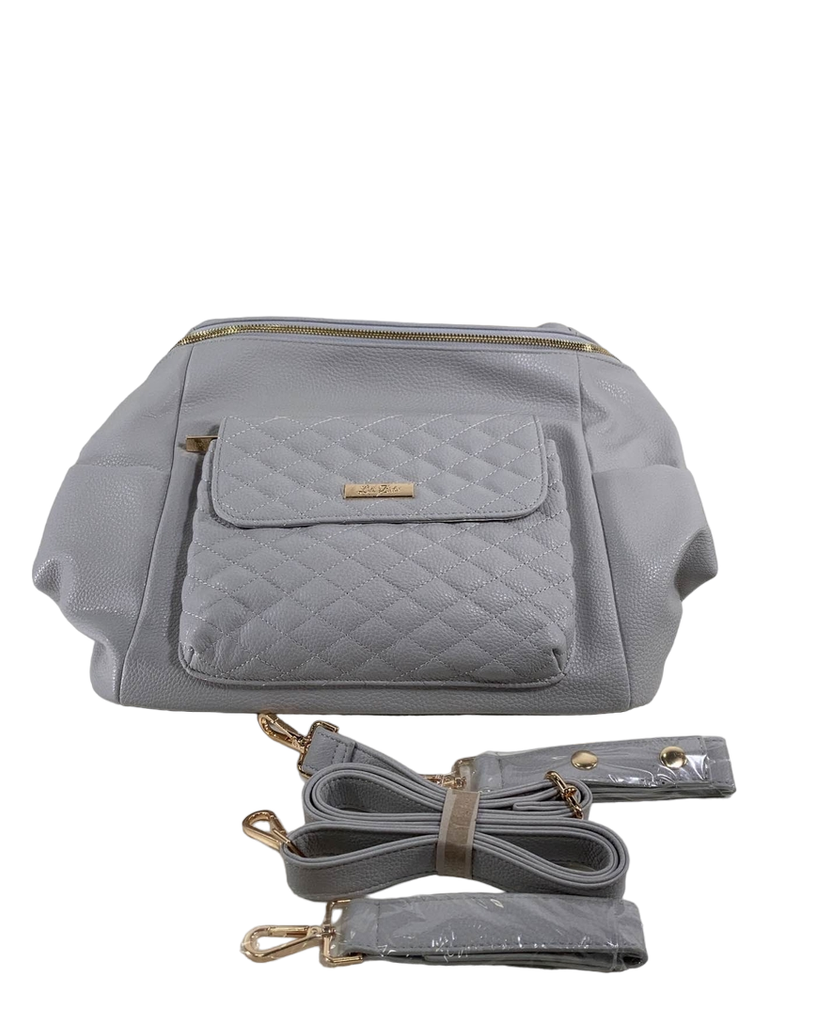 Luli Bebe Monaco Diaper Bag Petite, Stone Grey