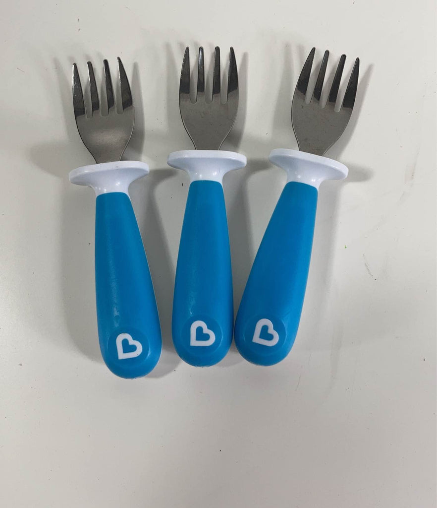 Munchkin 6 Count Raise Toddler Forks and Spoons, Blue
