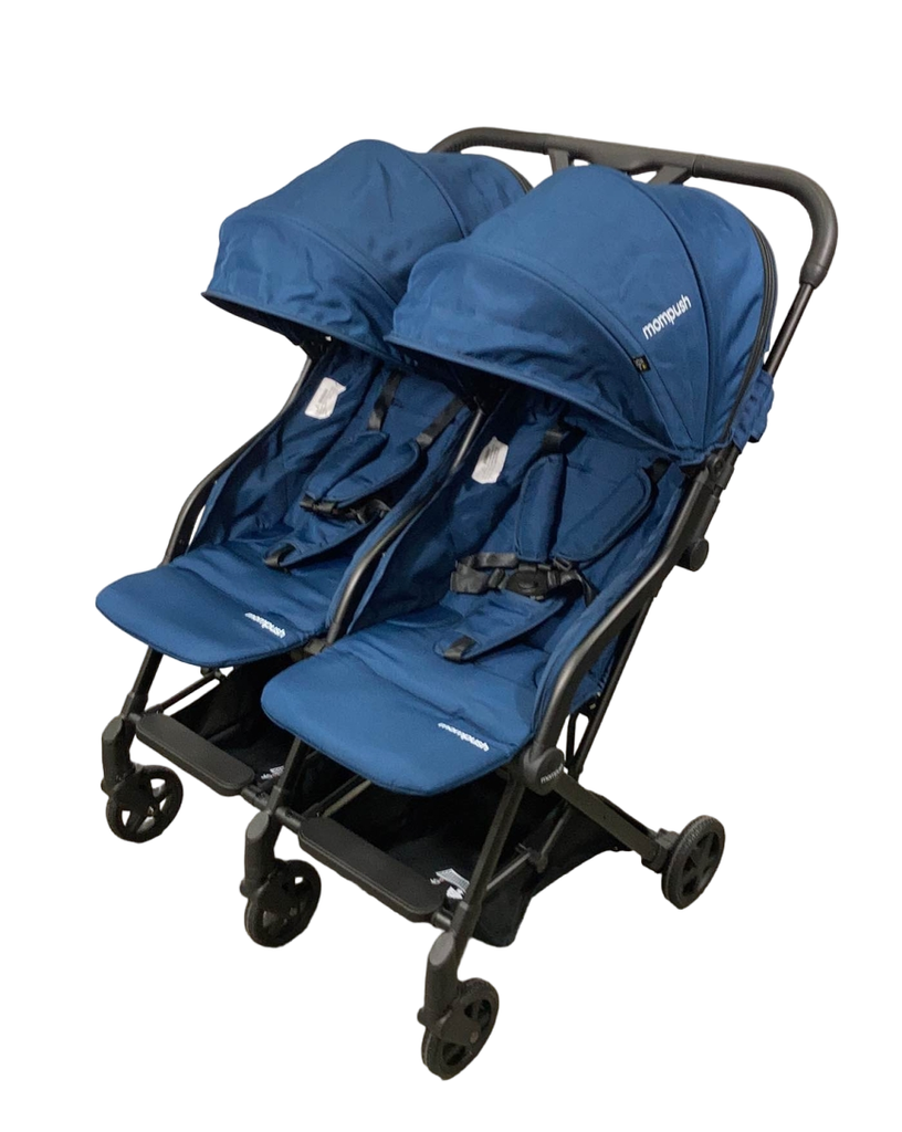 Mompush Lithe Double Stroller, 2022, Navy