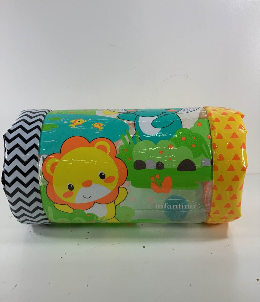 Infantino Inflatable Tummy Time Roller, Zoo