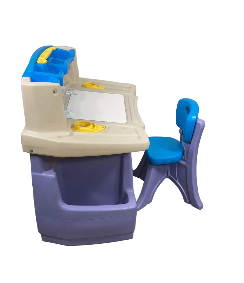 Step2 Deluxe Art Master Desk Kids Art Table with Storage and Chair ...
