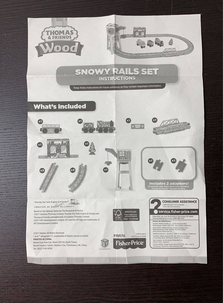 Thomas & Friends Wooden Train Tracks And Accessories, Snowy Rails Set