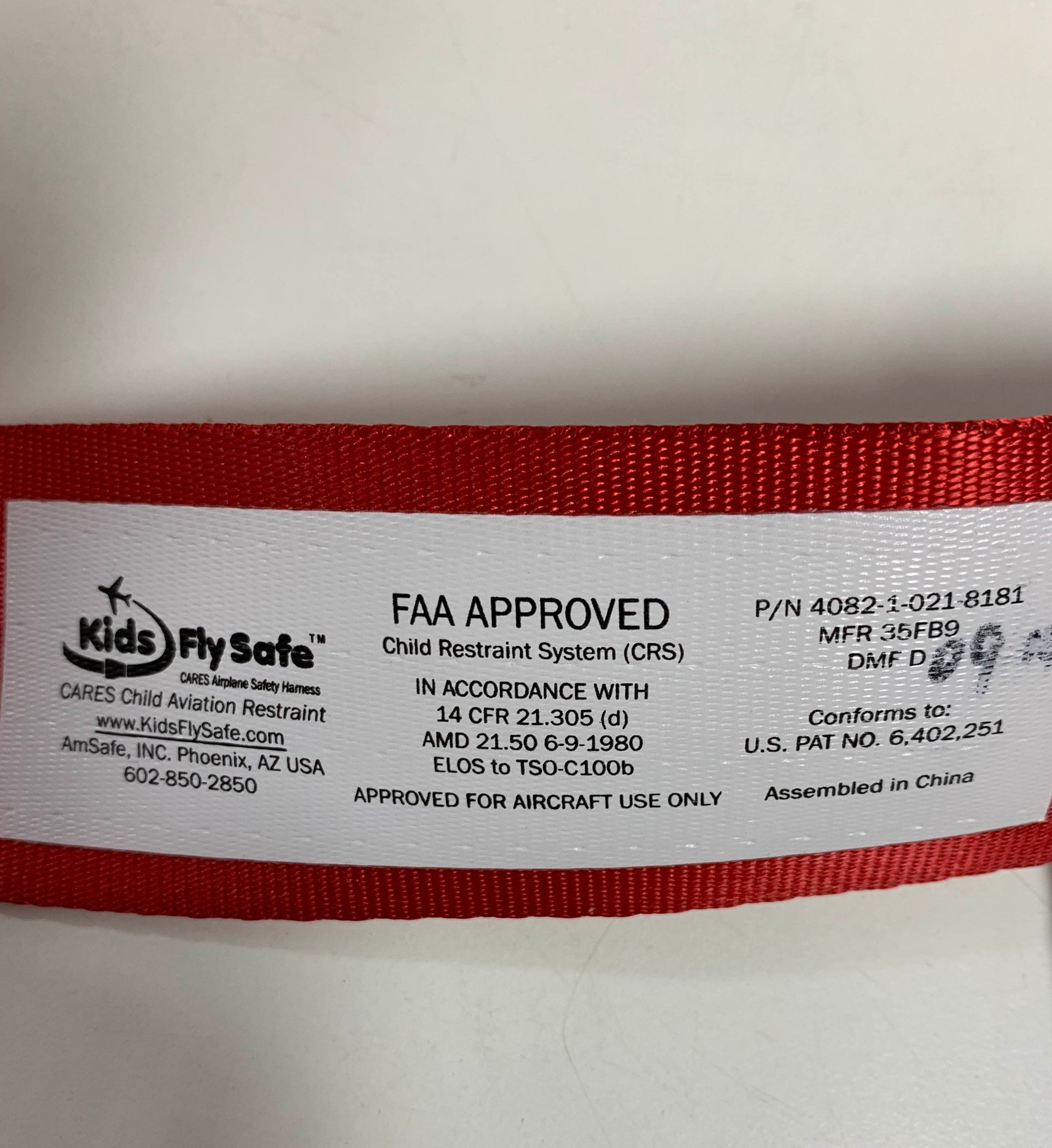 AmSafe CARES Aviation Restraint System — GoodBuy Gear