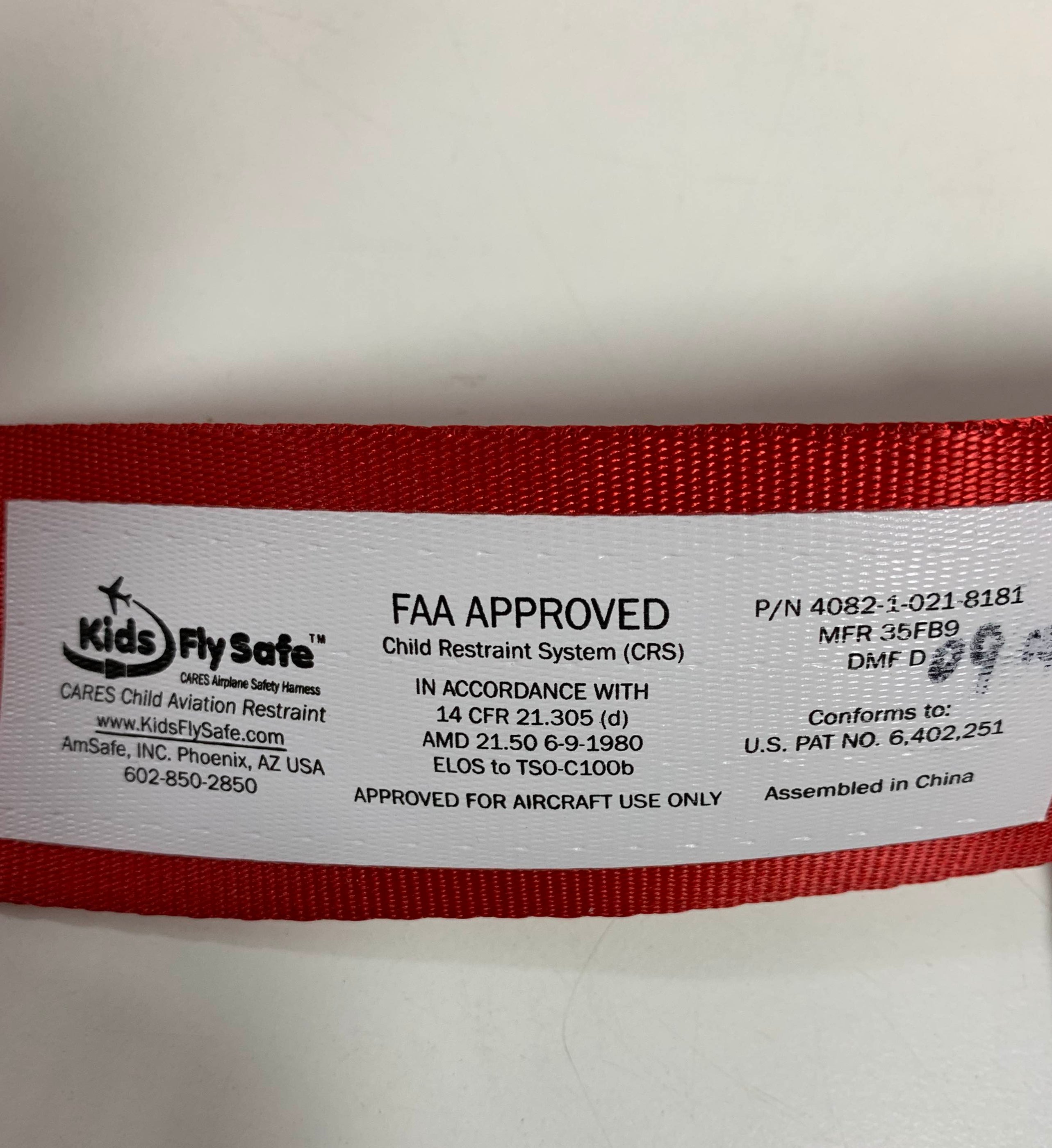 AmSafe CARES Aviation Restraint System — GoodBuy Gear