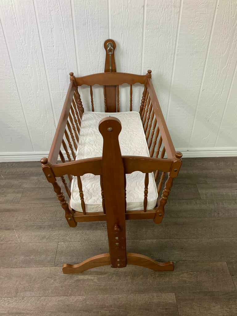 Vintage Wooden Bassinet