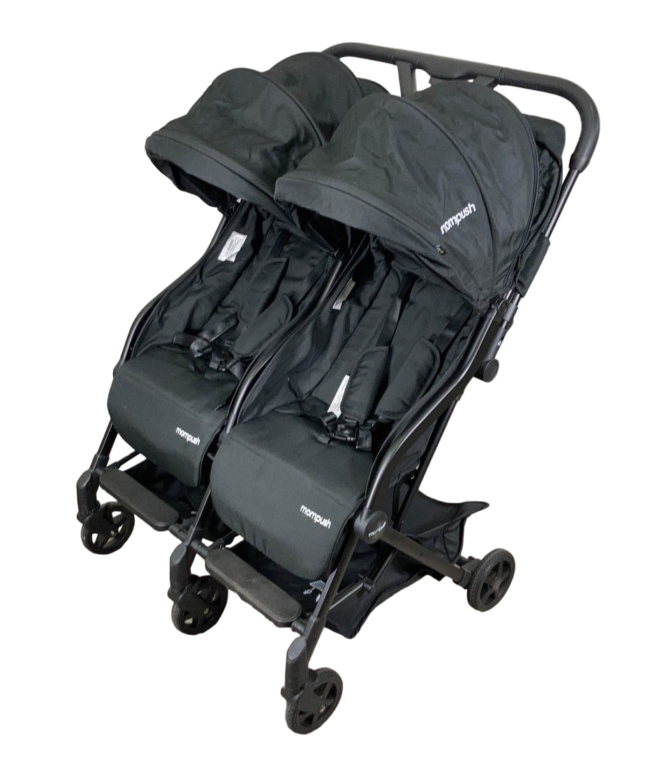 Mompush Lithe Double Stroller, Black, 2021 — GoodBuy Gear