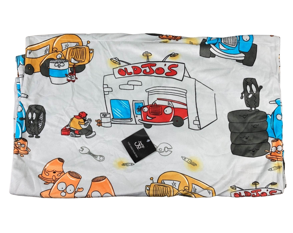 JumpOff Jo Floor Lounger Soft Pillow Cover, Jo's Garage