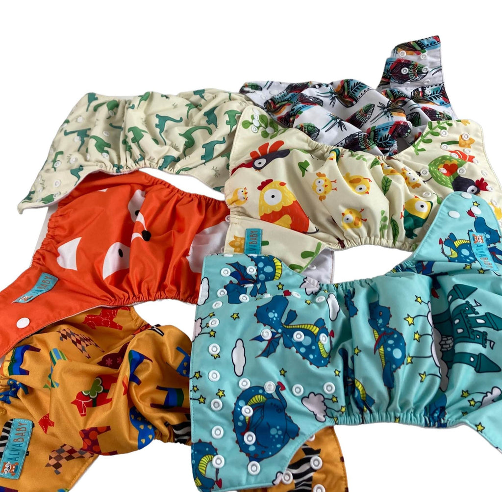 Alva Baby One Size Adjustable Cloth Diapers