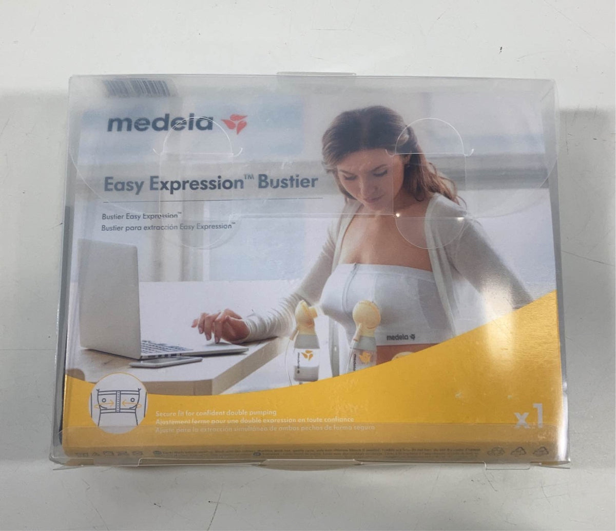 Medela Easy Expression Hands Free Pumping Bra Bustier, Medium, Black ...