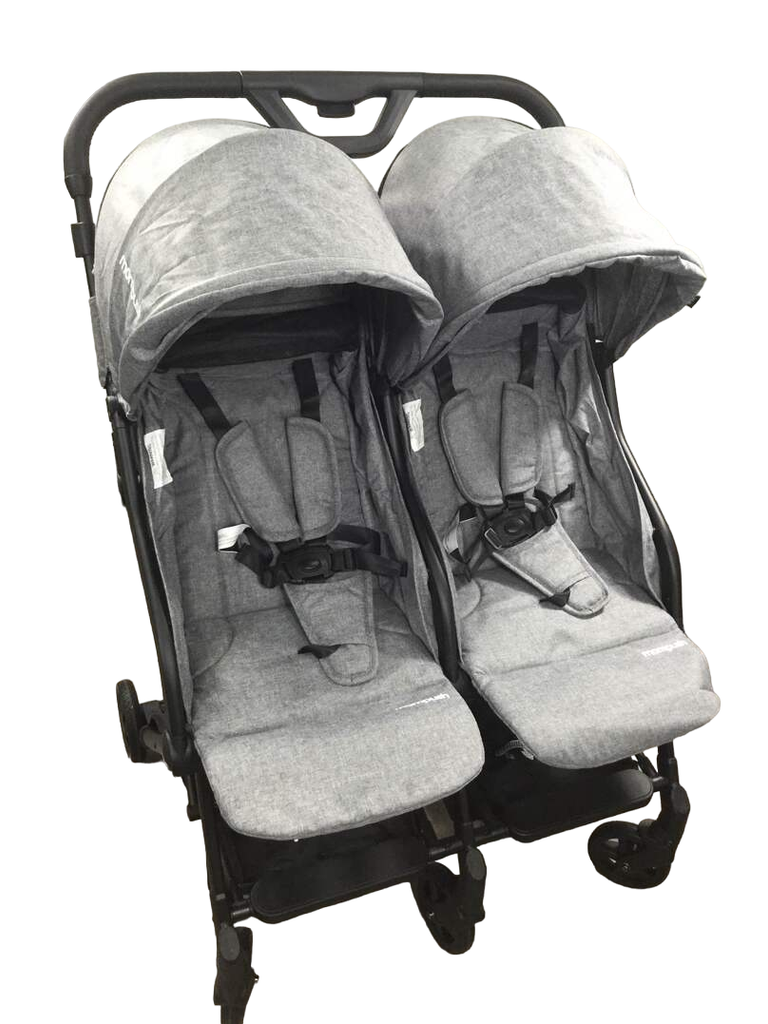 Mompush Lithe Double Stroller, Grey, 2021