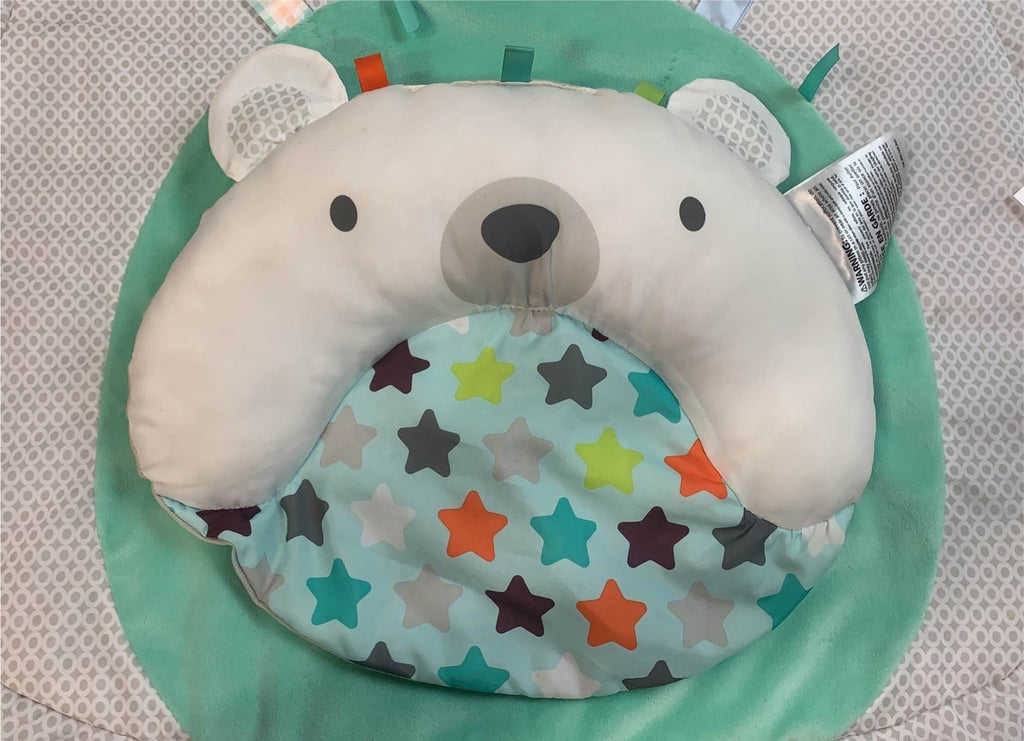 Bright Starts Tummy Time Prop & Play Mat, Polar Bear