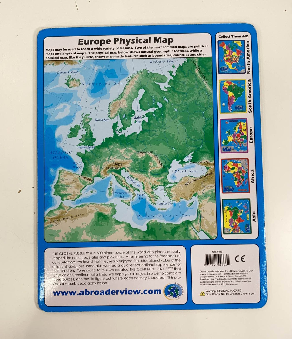 A Broader View Continent Puzzle Map — GoodBuy Gear